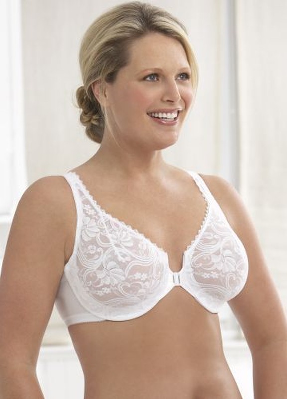 Vintage New Glamorise Front Close Wonderwire Full Support Lace Bra Red