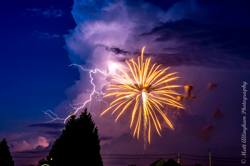 Lightning And Fireworks