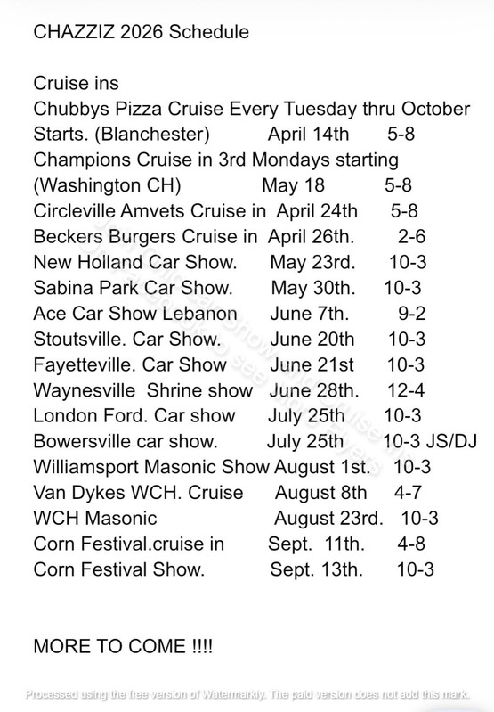 Local upcoming car shows (redo)